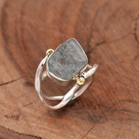 Natural Stone Adjustable Ring - Etsy