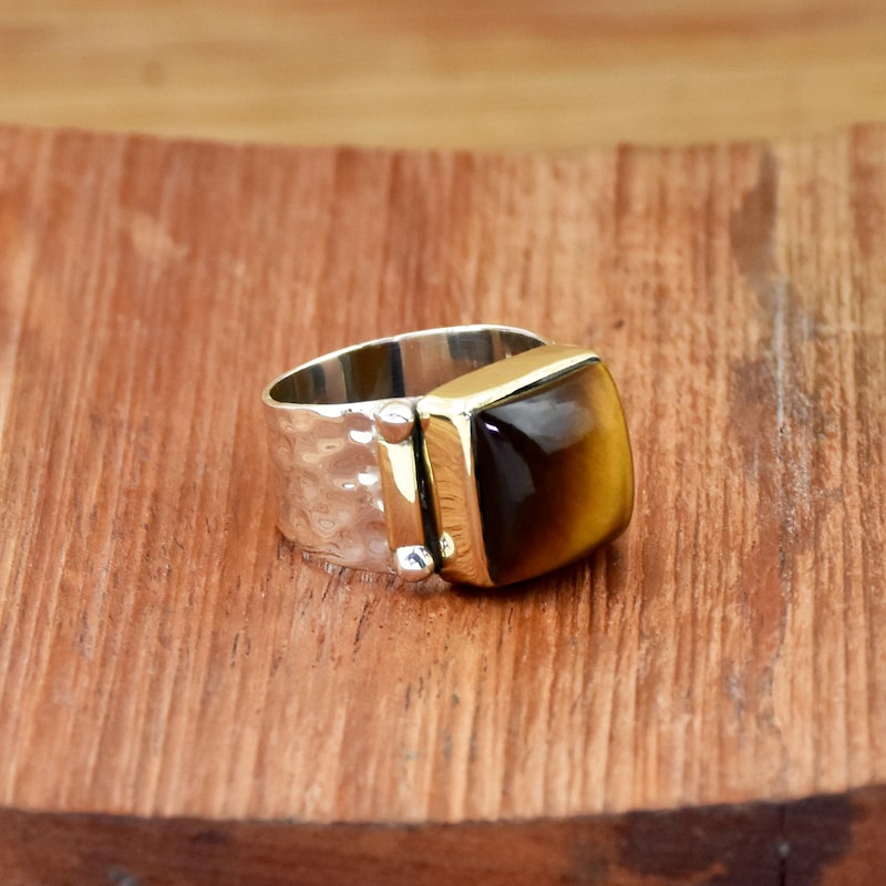 Tiger Eye Ring - Etsy