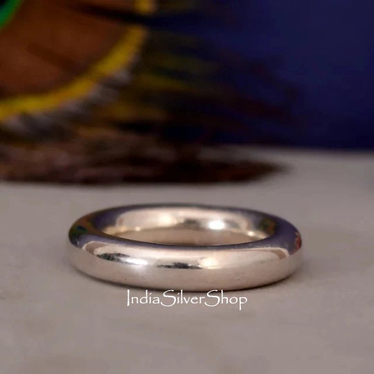 Round Band Ring 925 Sterling Ring Silver Stacking Ring - Etsy