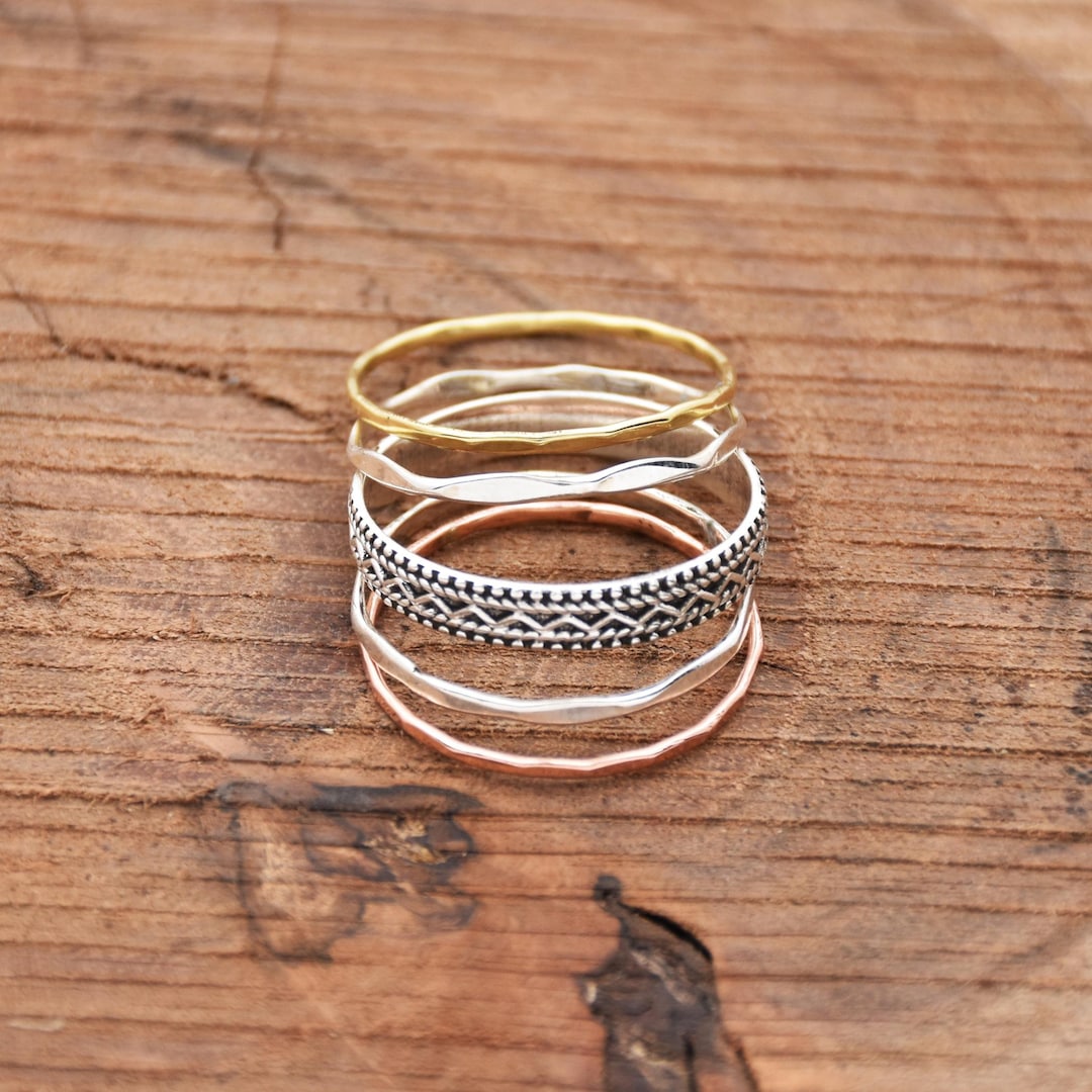 Stacking Rings, Dainty Sterling Rings, Thin Silver Rings, Minimalist ...