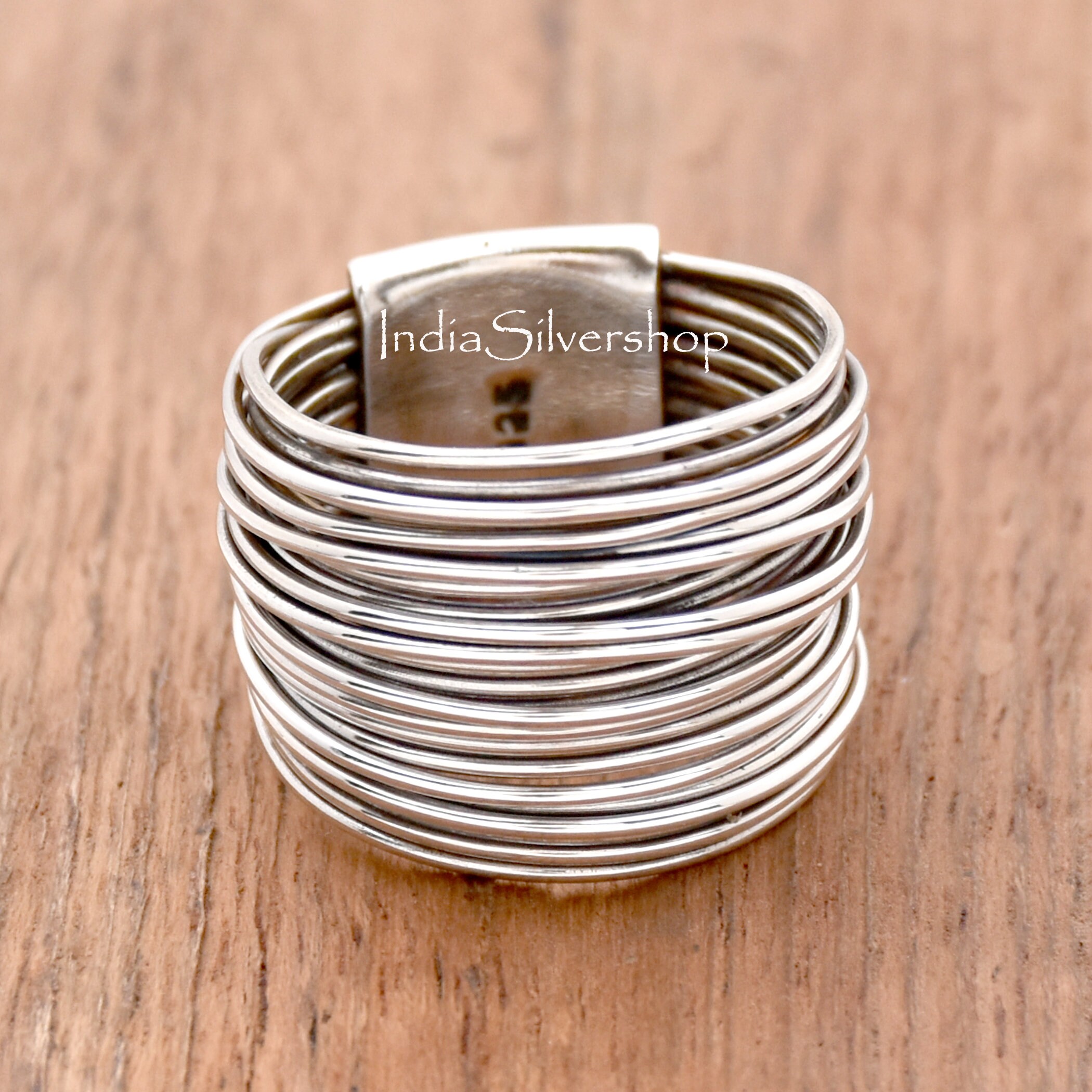 Handmade Wrap Ring Wraparound Silver Wire Ring Sterling Silver - Etsy