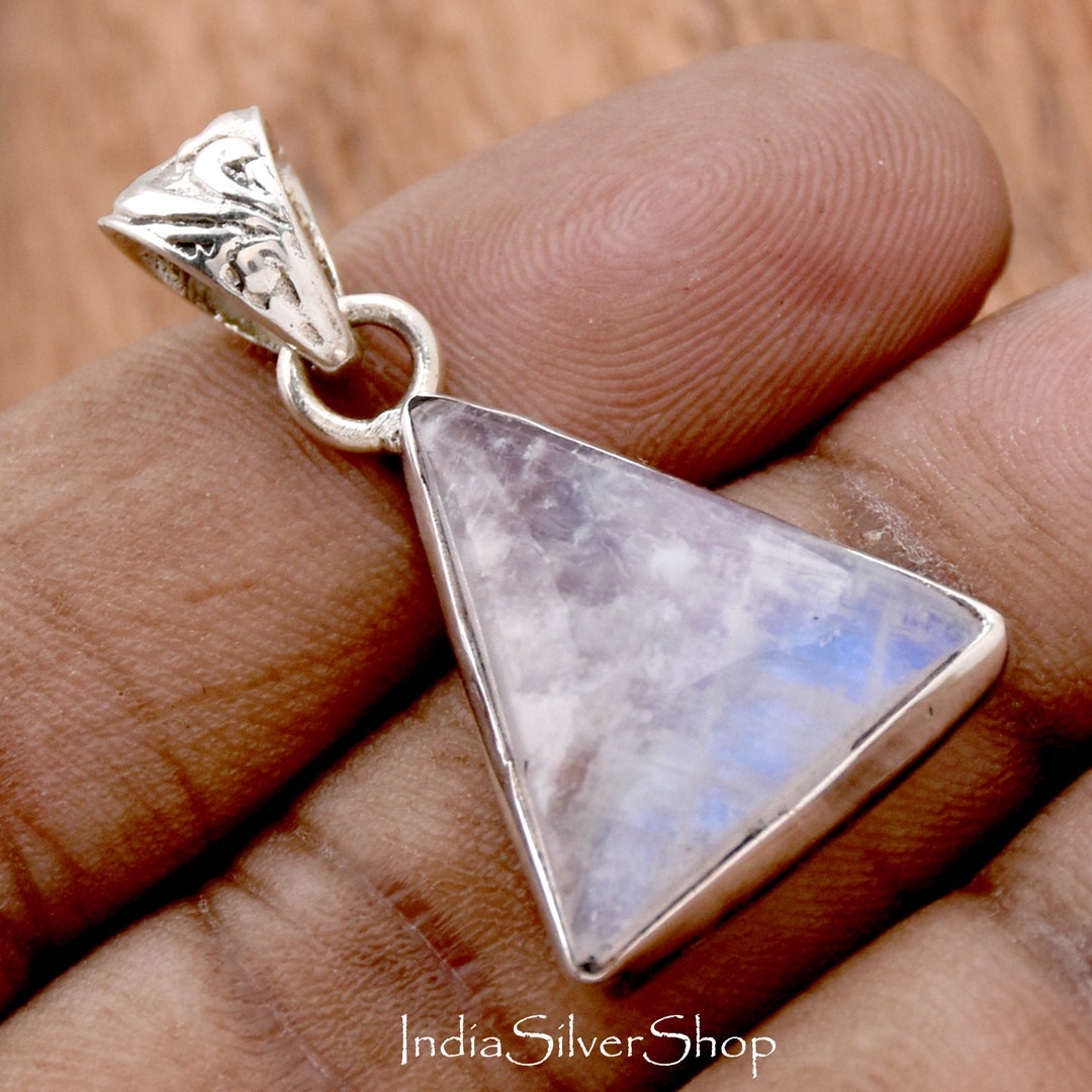 Natural Moonstone Pendent 925 Sterling Silver Pendent Designer - Etsy