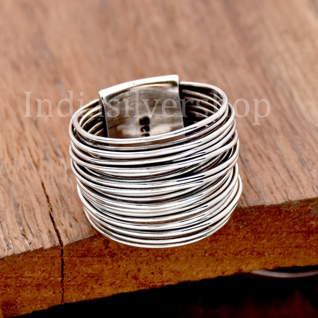 Buy Handmade Wrap Ring Wraparound Silver Wire Ring Sterling Silver Ring ...