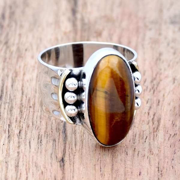 Tiger Eye Ring - Etsy