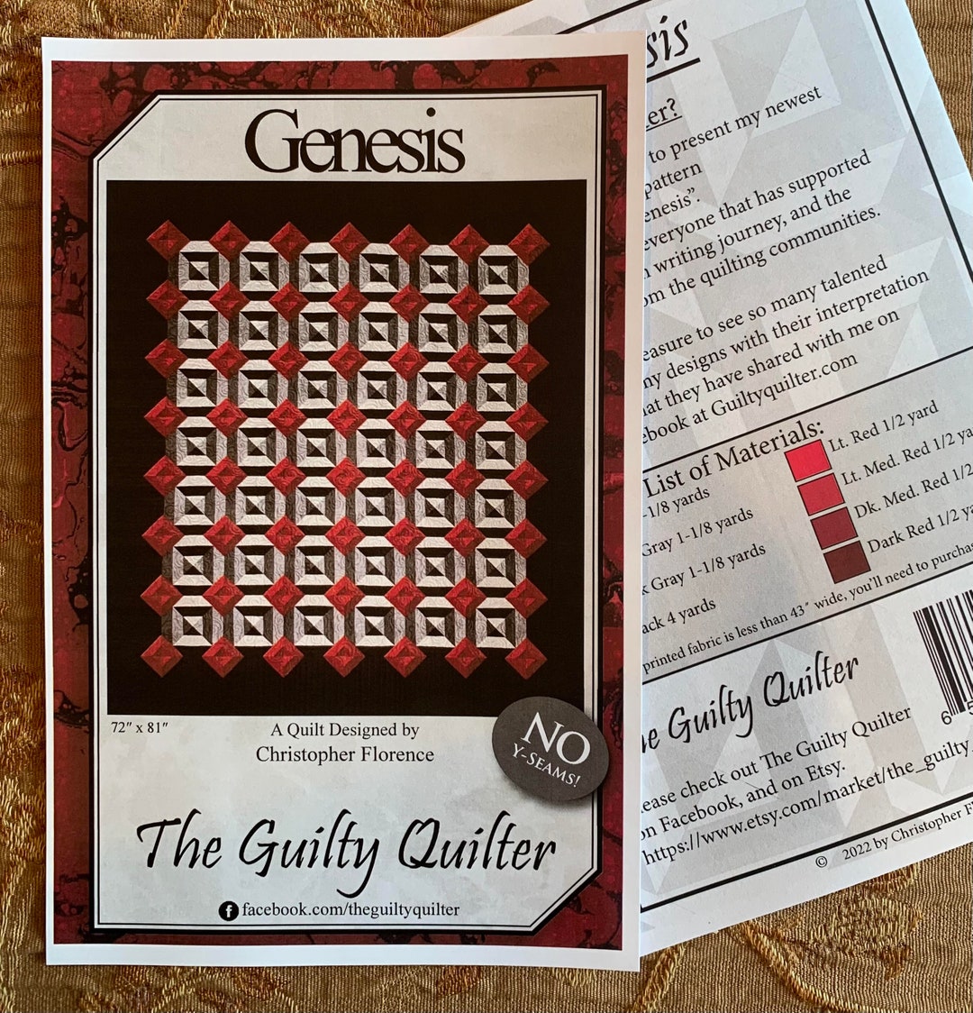Genesis Quilt Pattern Signed - Etsy