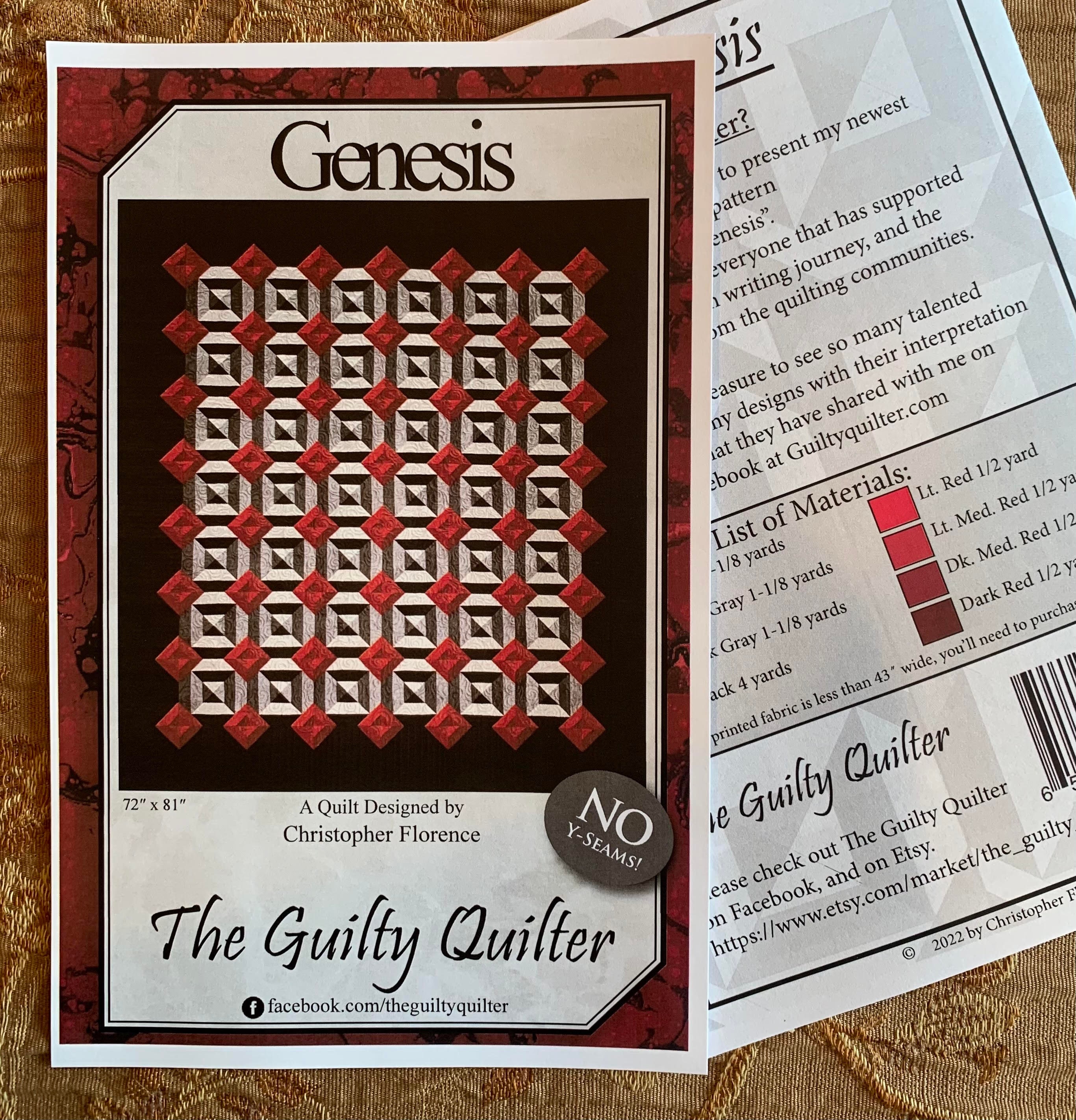 Genesis Quilt Pattern Signed - Etsy
