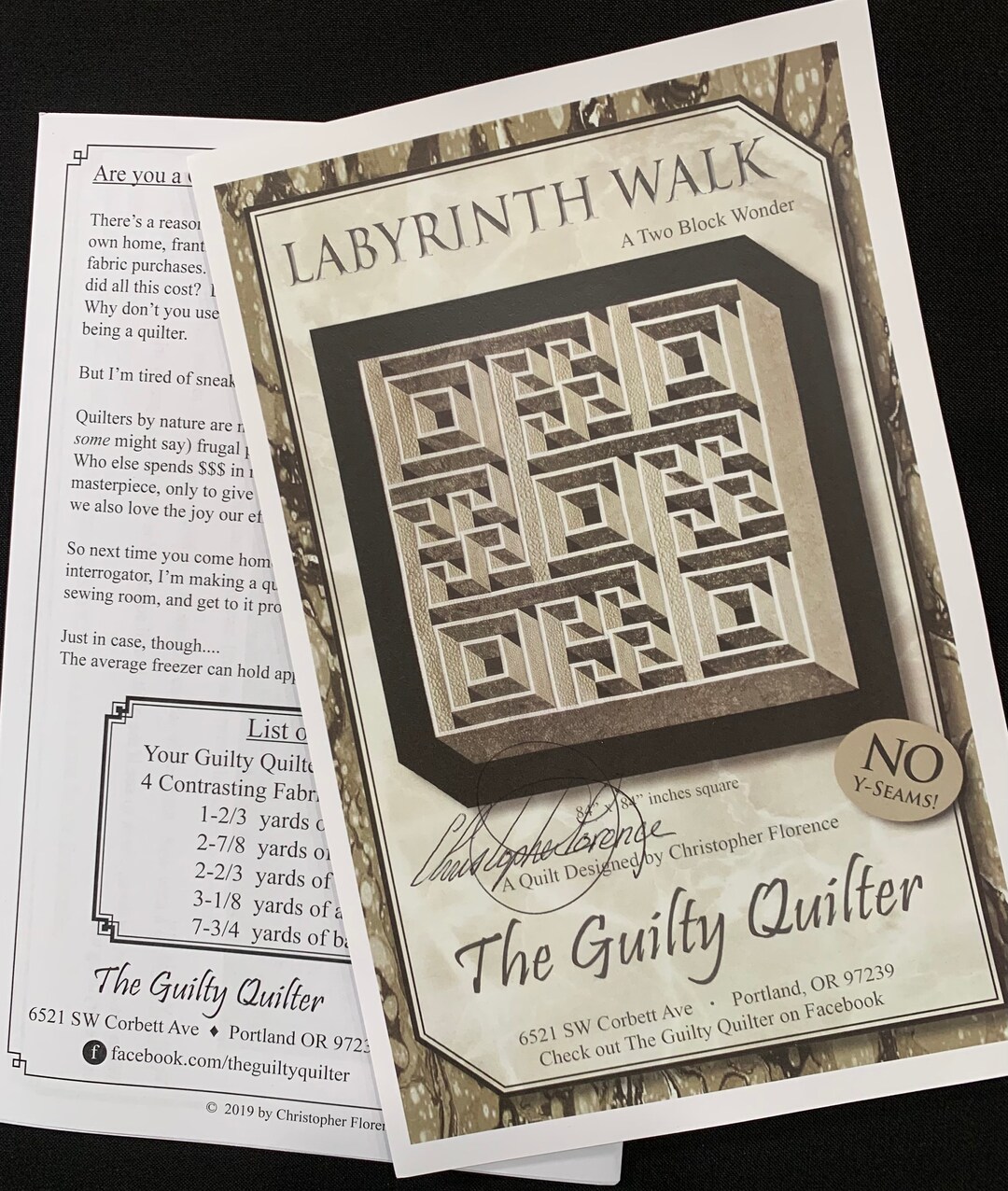 Labyrinth Walk Quilt Pattern Signed by the Guilty Quilter - Etsy