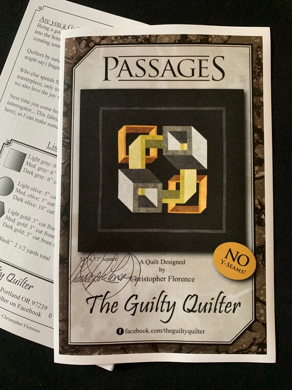 Passages in Neutral Quilt Pattern by the Guilty Quilter | Etsy
