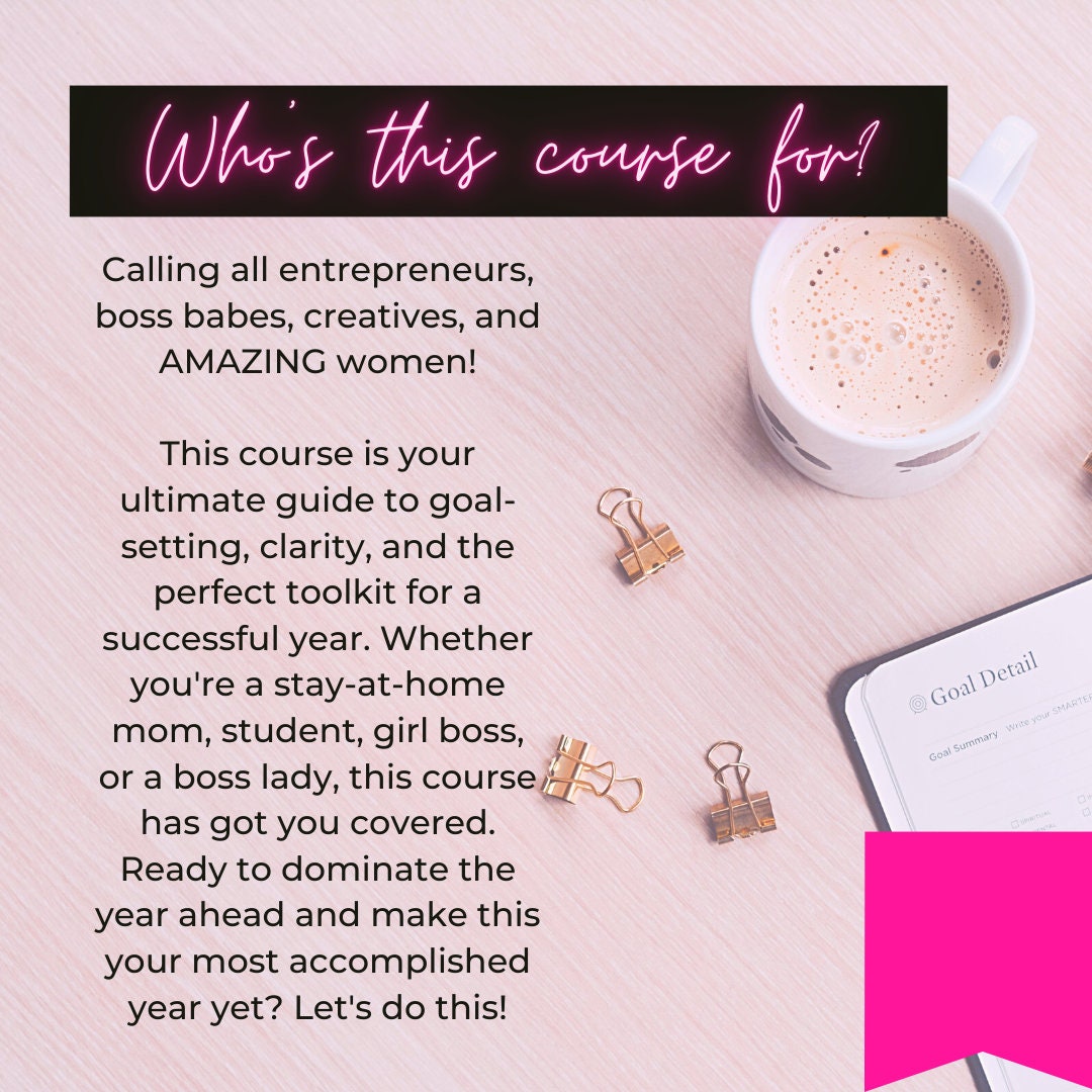 Goal Setting Workshop: Plan for Success Online Course With Workbook ...