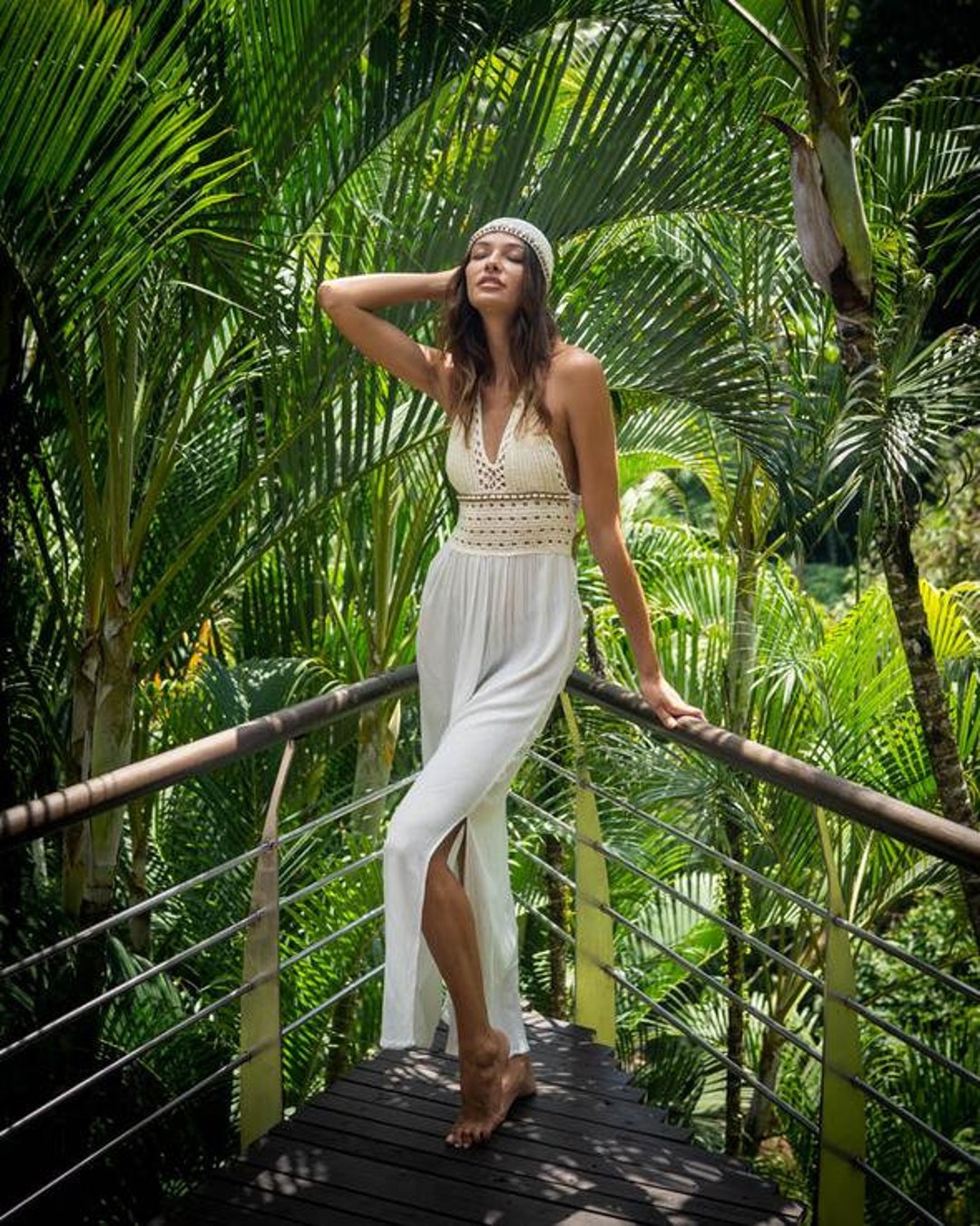 Wedding Long Dress Tropical Beach Style Handmade Knitting - Etsy