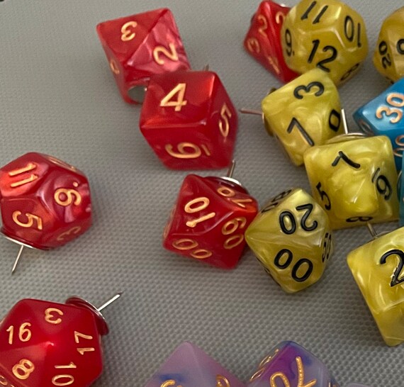 D&D Good Luck Dice Push Pins - Etsy