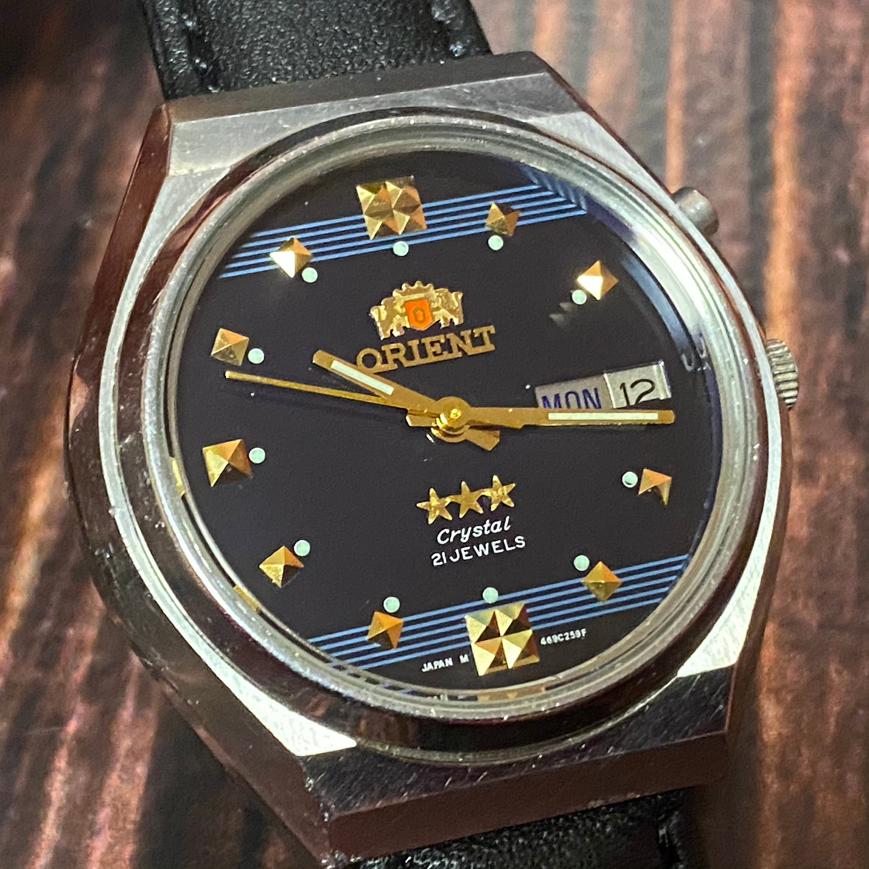 Vintage mens watch ORIENT CRYSTAL 3 AAA Automática 21 joyas | Etsy Vintage mens watch ORIENT CRYSTAL 3 AAA Automática 21 joyas | Etsy