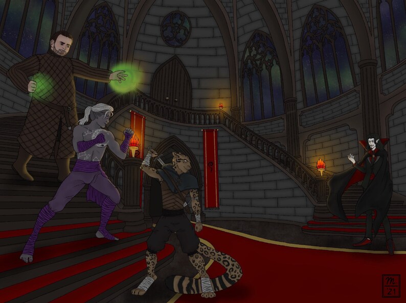 Dnd Custom Character Commission FLAT COLOUR Dungeons and - Etsy