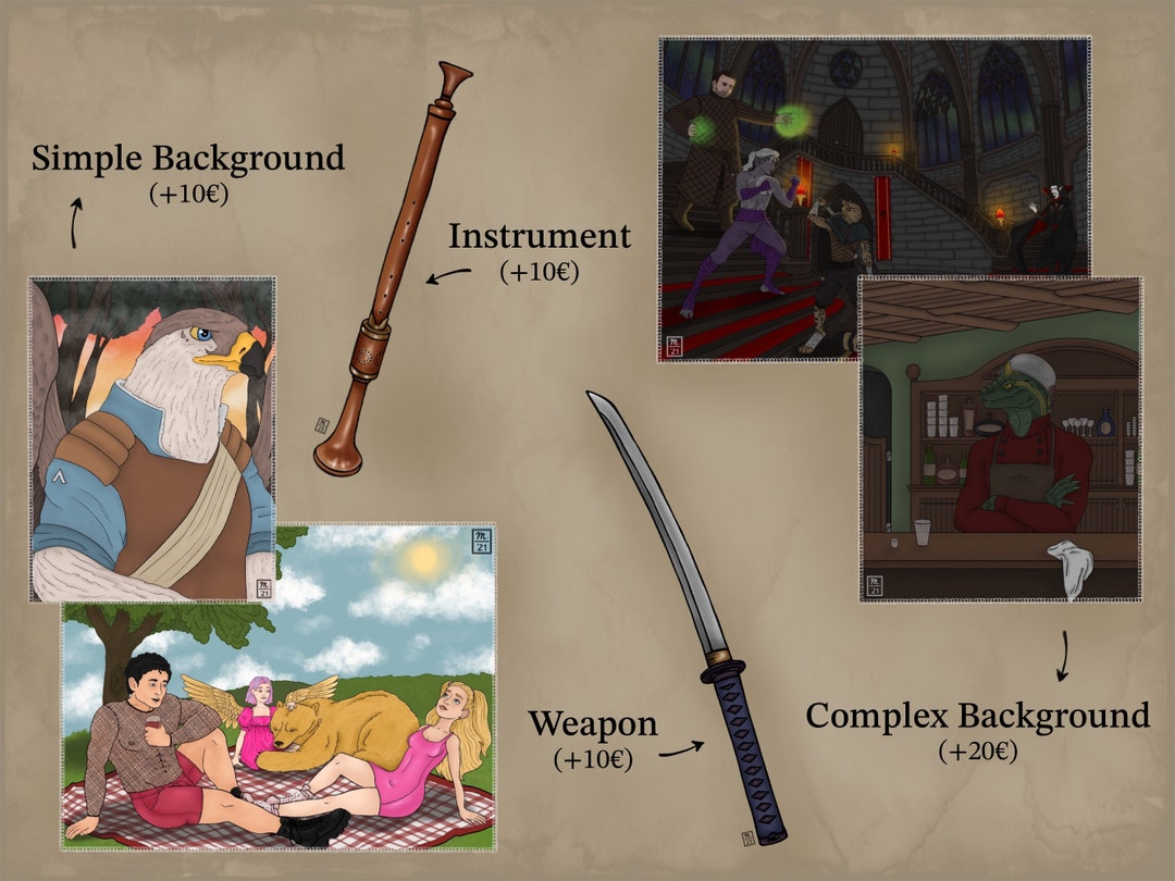 Weapon/instrument & Background Dnd - Etsy