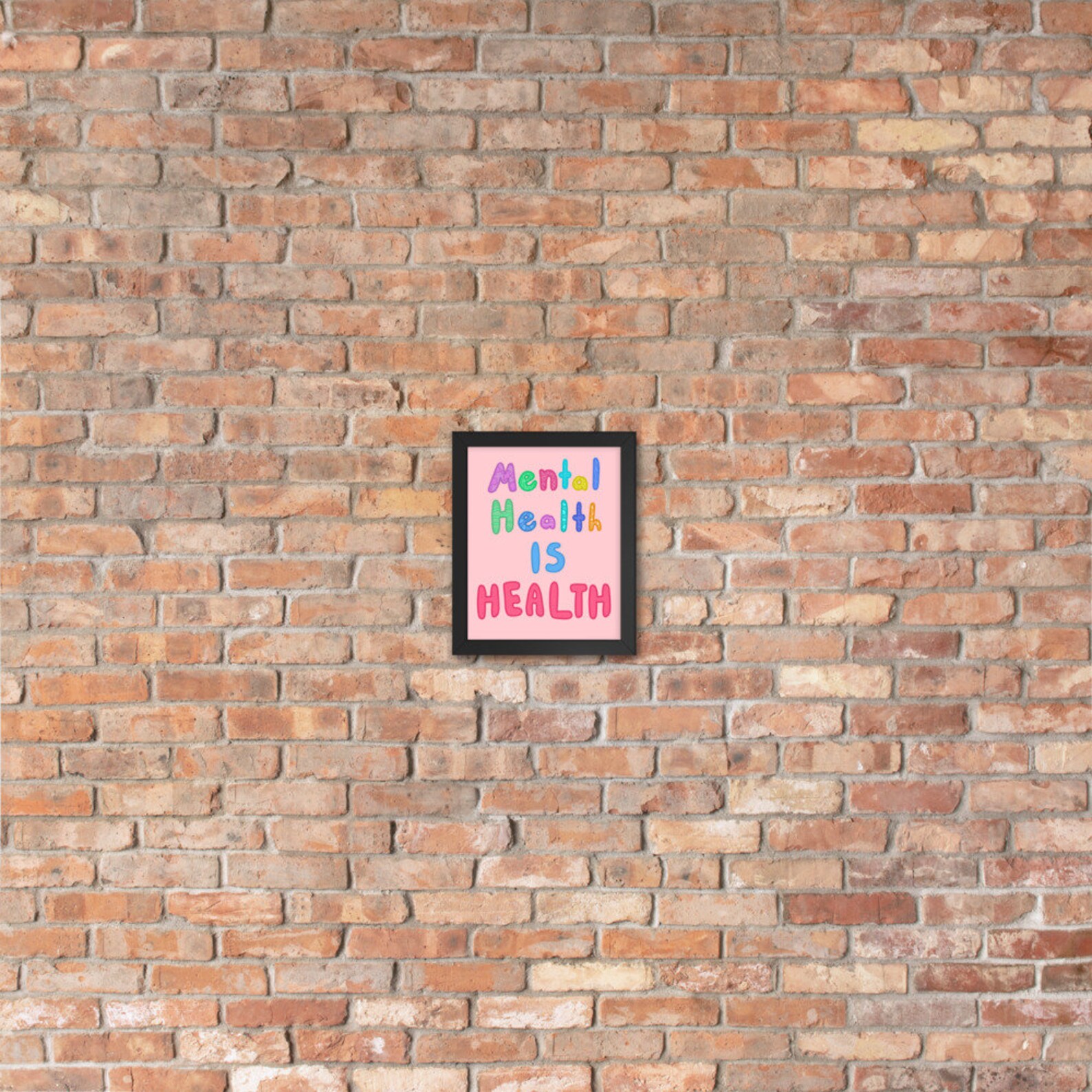 Mental Health IS HEALTH Framed Poster - Etsy