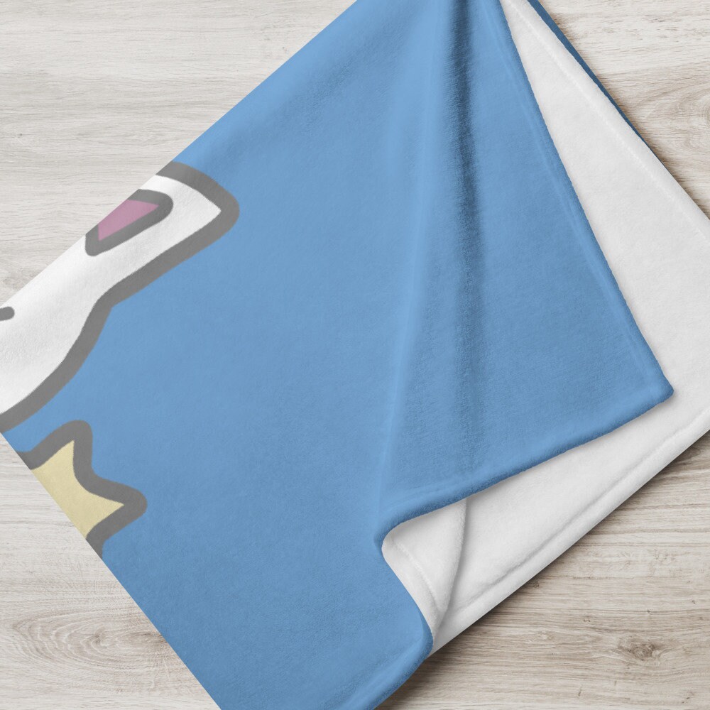 Rainbow Meowgical Kittycorn Periwinkle Blue Throw Blanket - Etsy UK