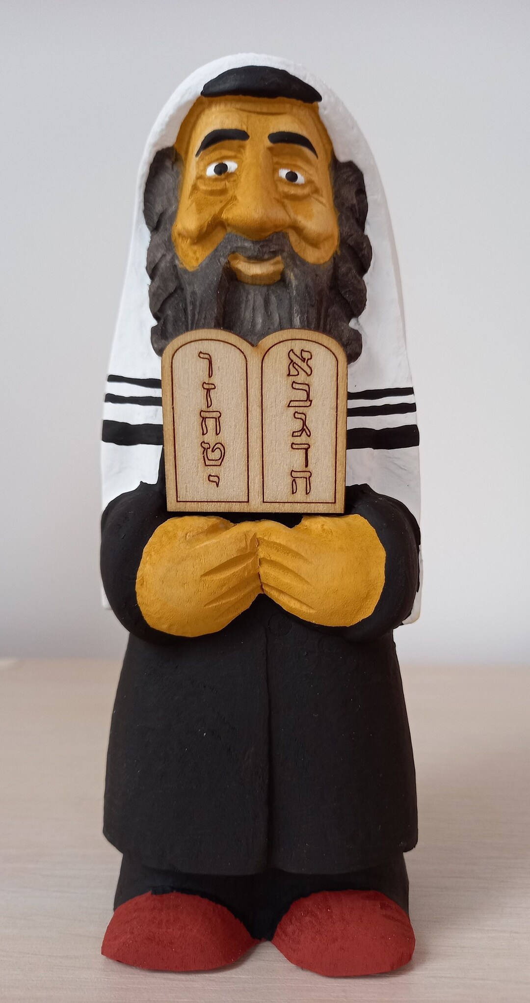 Jew Figurine With the Decalogue, Jewish Man With Decalogue, Jew of Wood ...