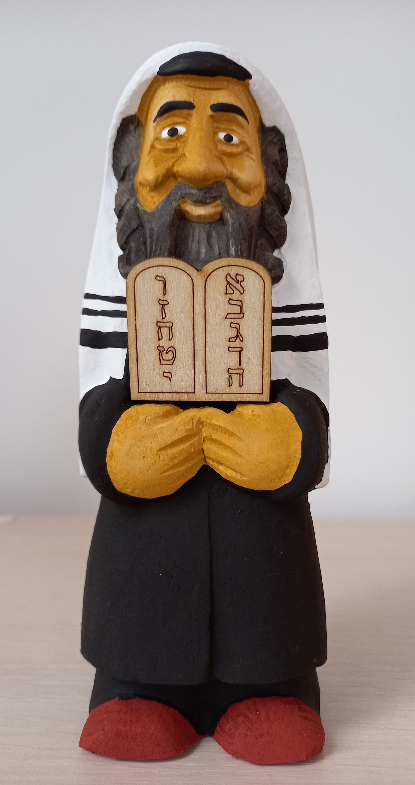 Jew Figurine With the Decalogue, Jewish Man With Decalogue, Jew of Wood ...