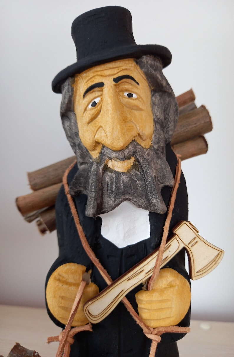 Jew Figurine With Wood, Jewish Man With Wood, Jew of Wood, Wooden ...