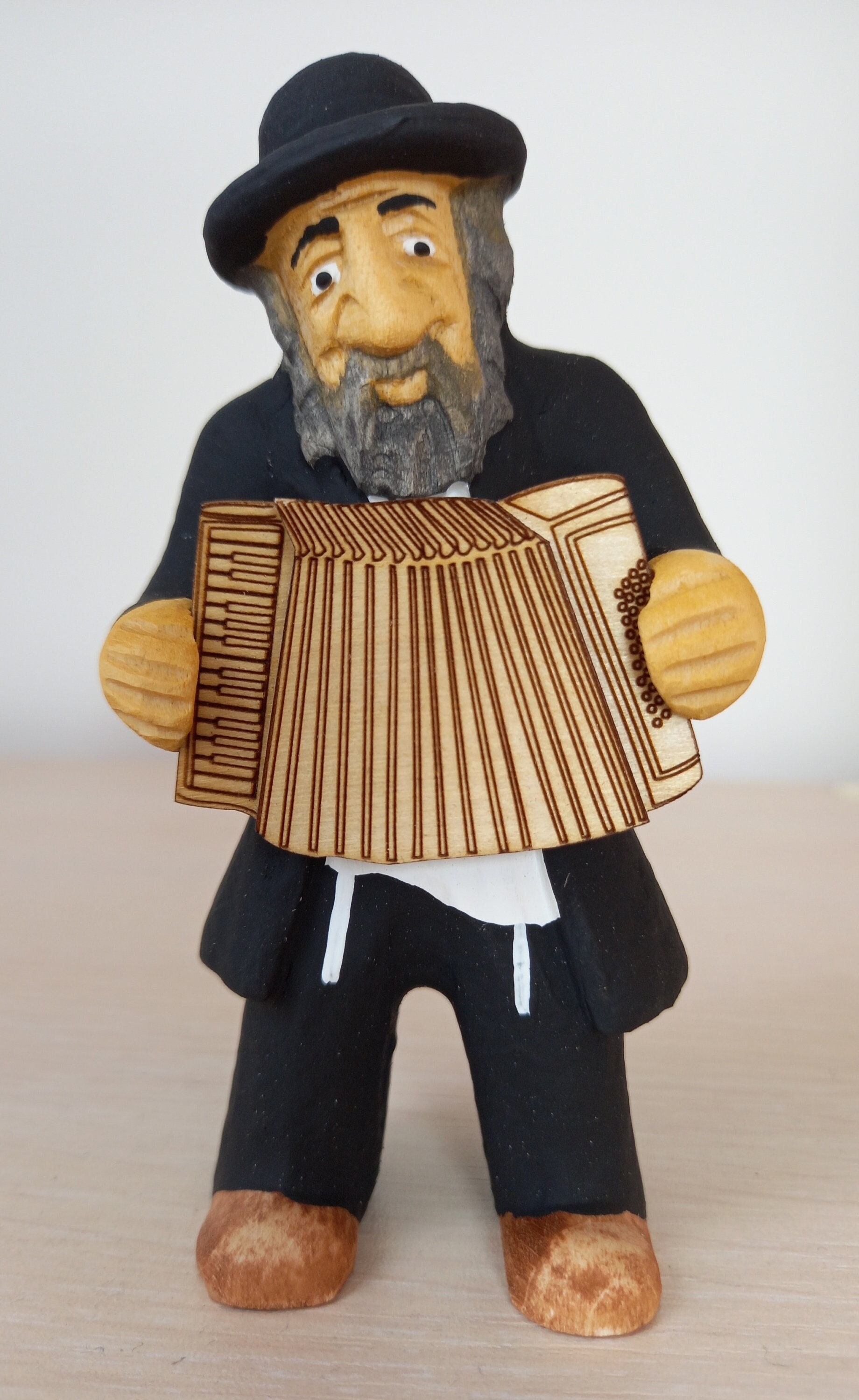 Jew Figurine With Harmony, Jew of Wood, Wood Carving, Wooden Statue ...