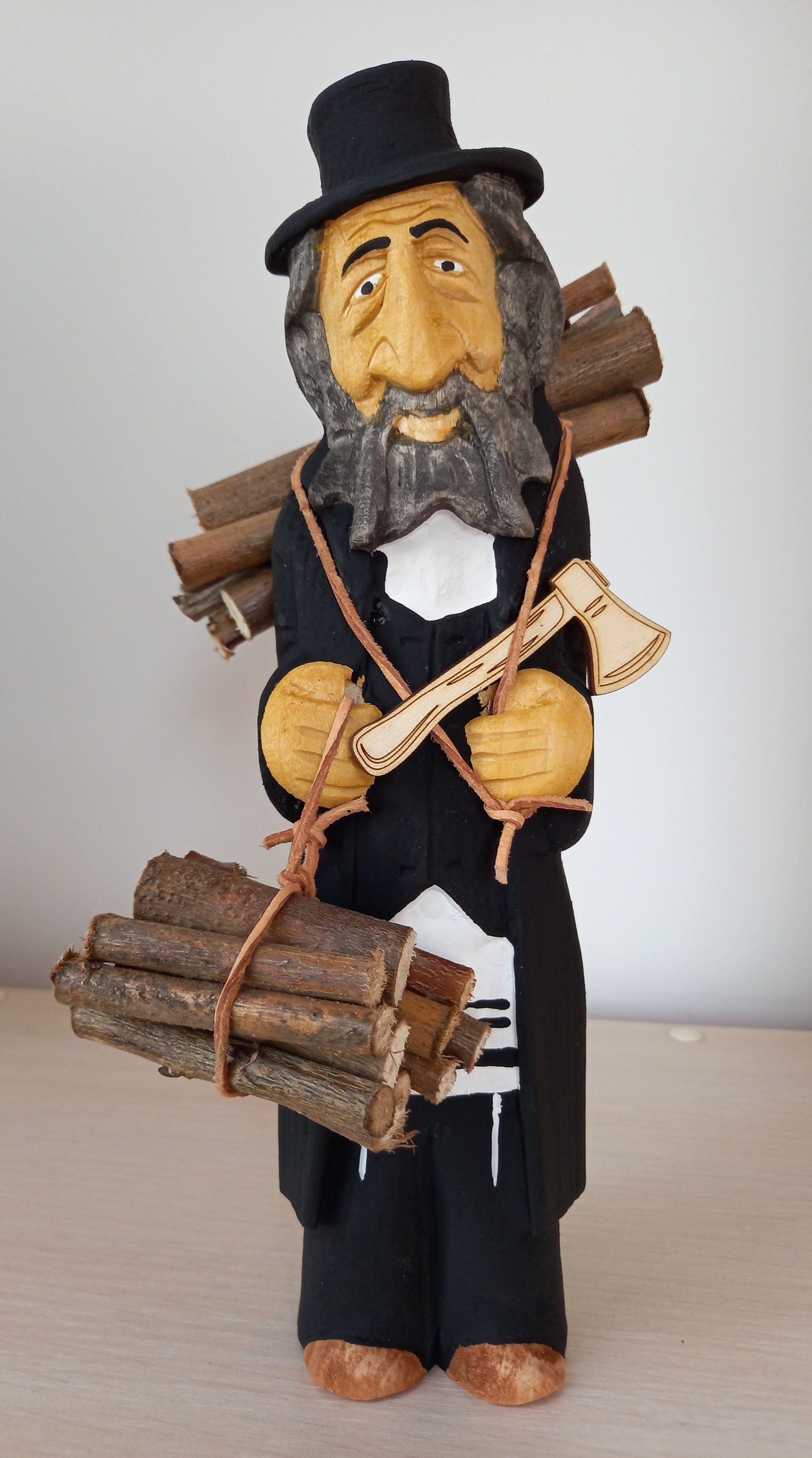 Jew Figurine With Wood, Jewish Man With Wood, Jew of Wood, Wooden ...
