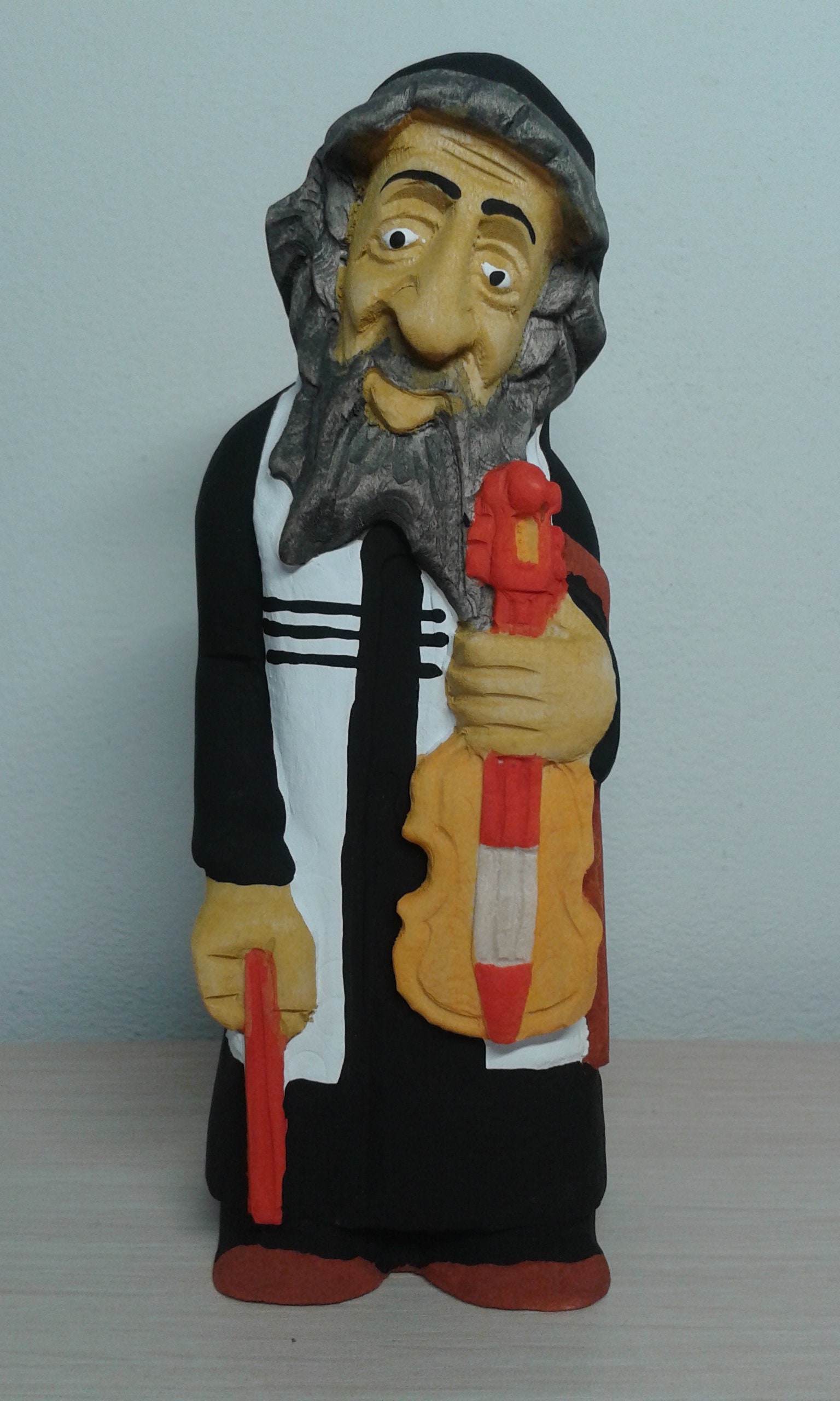Jew Figurine With Violin Jew of Wood Wood Carving Jewish - Etsy