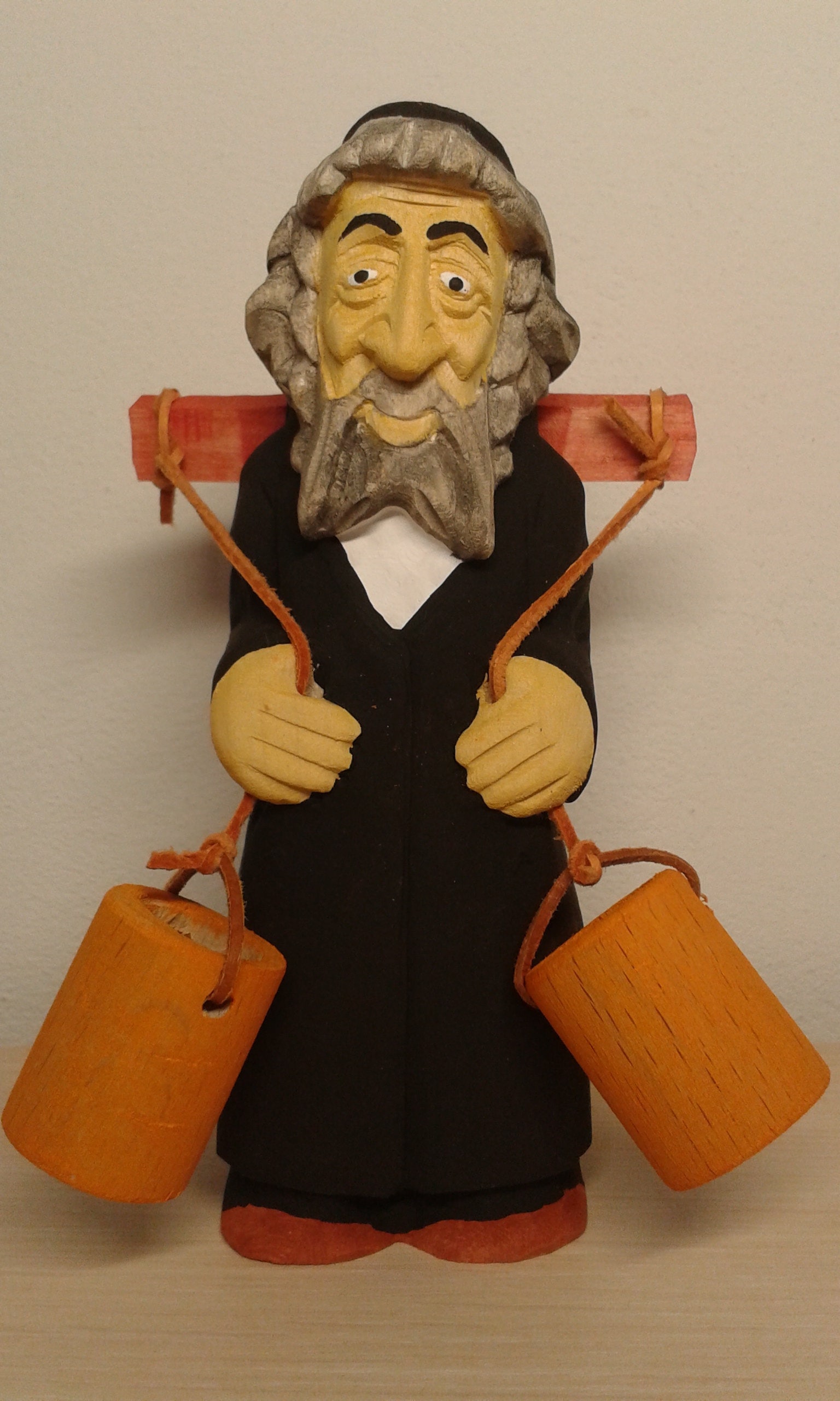 Jew Figurine With Buckets Jew Carrying Water Jew of Wood | Etsy