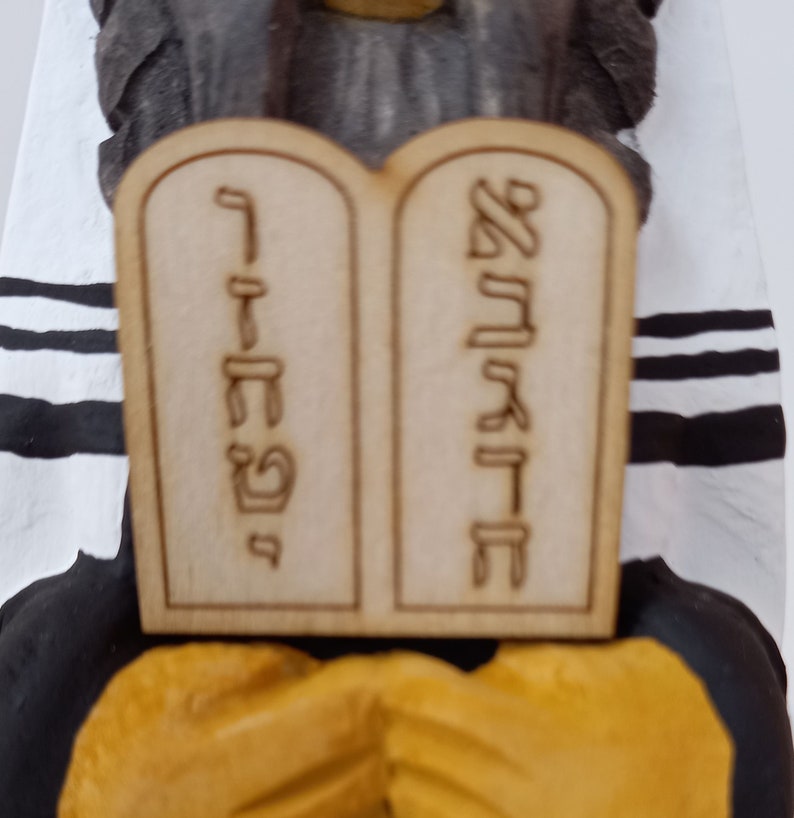 Jew Figurine With the Decalogue, Jewish Man With Decalogue, Jew of Wood ...