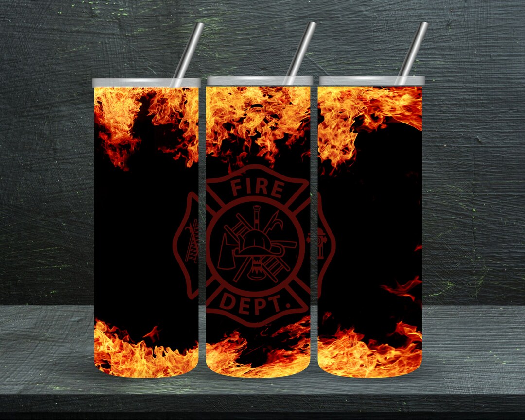 Fire Department, Flames. 20oz Skinny Tumbler PNG Download - Etsy