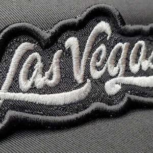 Las Vegas Custom Lettering 100% Old Fashioned Embroidered Patch (silver ...
