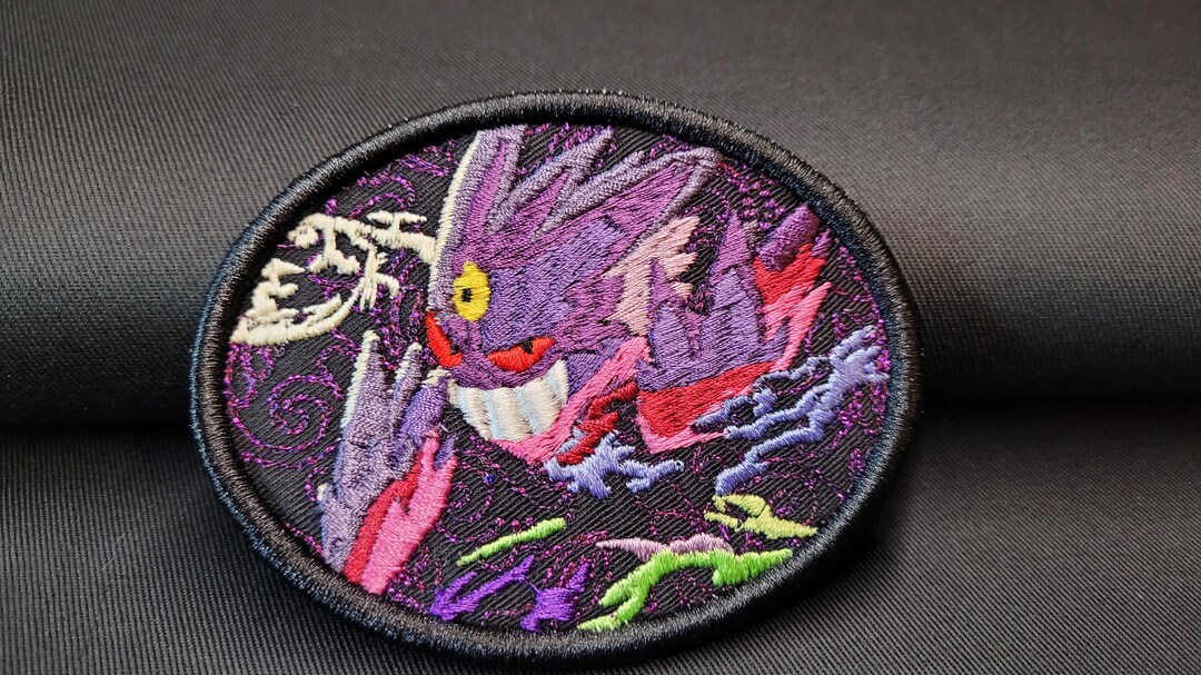 MEGA Gengar Embroidered Patch - Mega Dream 2.875"–3.75" - Hat Sized ...