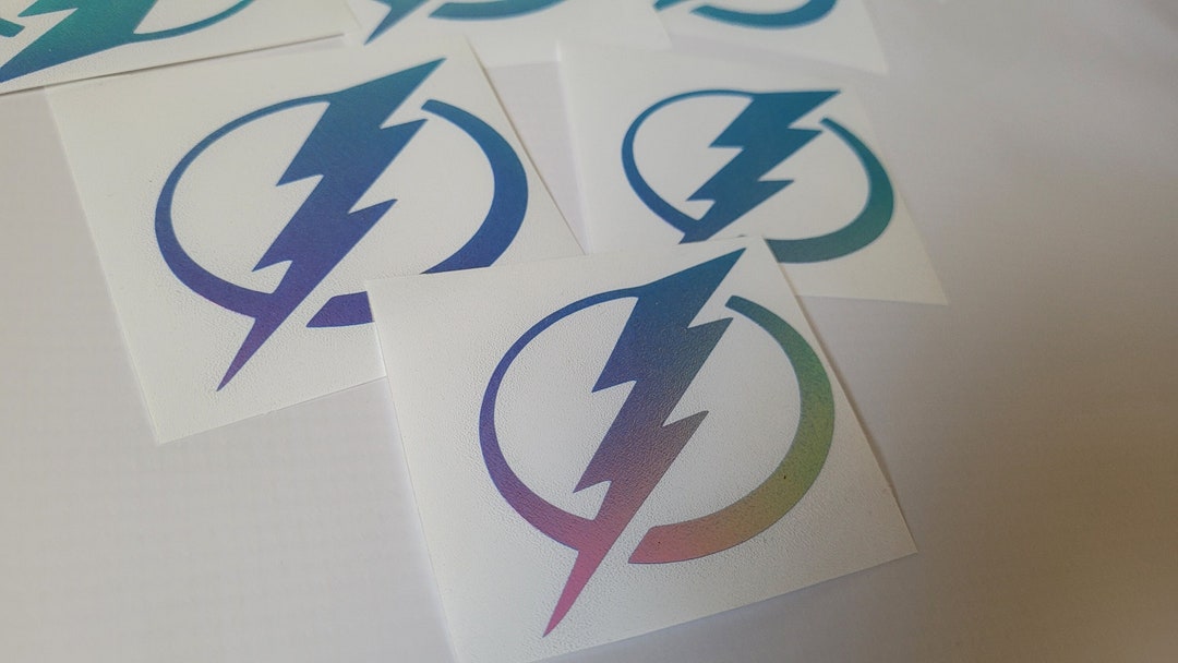TB Lightning Vinyl Decal Holographic Opal 2.6 X 2.4 Truck Sticker Tampa ...