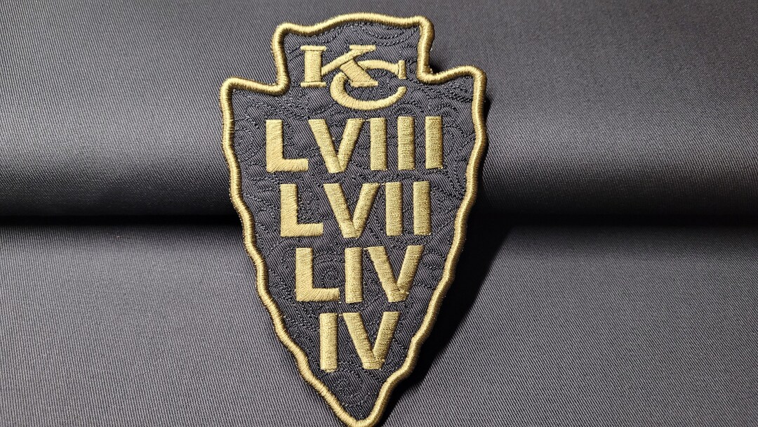 KC Chiefs SB Patch - Handmade With Madiera Thread, Bronze SB Victories ...