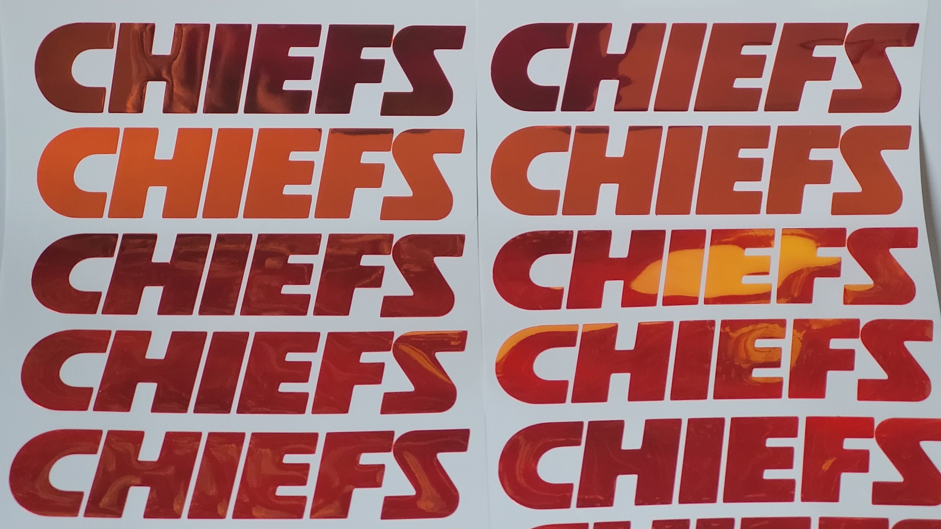 KC CHIEFS Vinyl DECAL Holographic 1.5 X 7 - Etsy