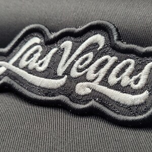 Las Vegas Custom Lettering 100% Old Fashioned Embroidered Patch (silver ...