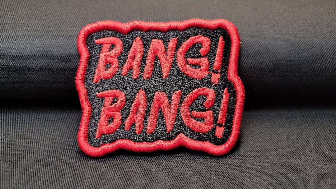 Bang Bang Niner Gang Patch: Red & Black Embroidered (3" X 2.375 ...