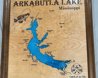 Arkabutla Lake Map - Etsy