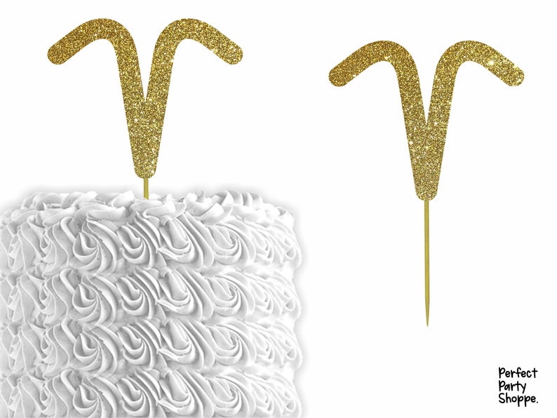 Glitter Zodiac Sign Aries Symbol Cake Topper Birthday Party - Etsy