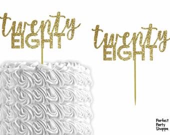 Twenty Eight Cake Topper - Etsy