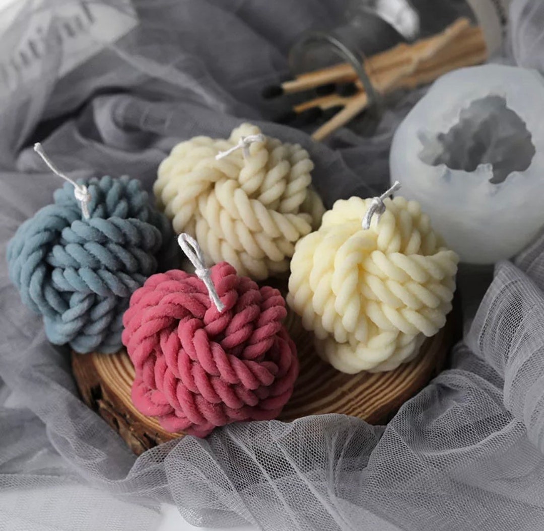 3D Wollen Ball Design Silicone Mold for Candles and Soaps 5.5 Cm6.5 Cm ...