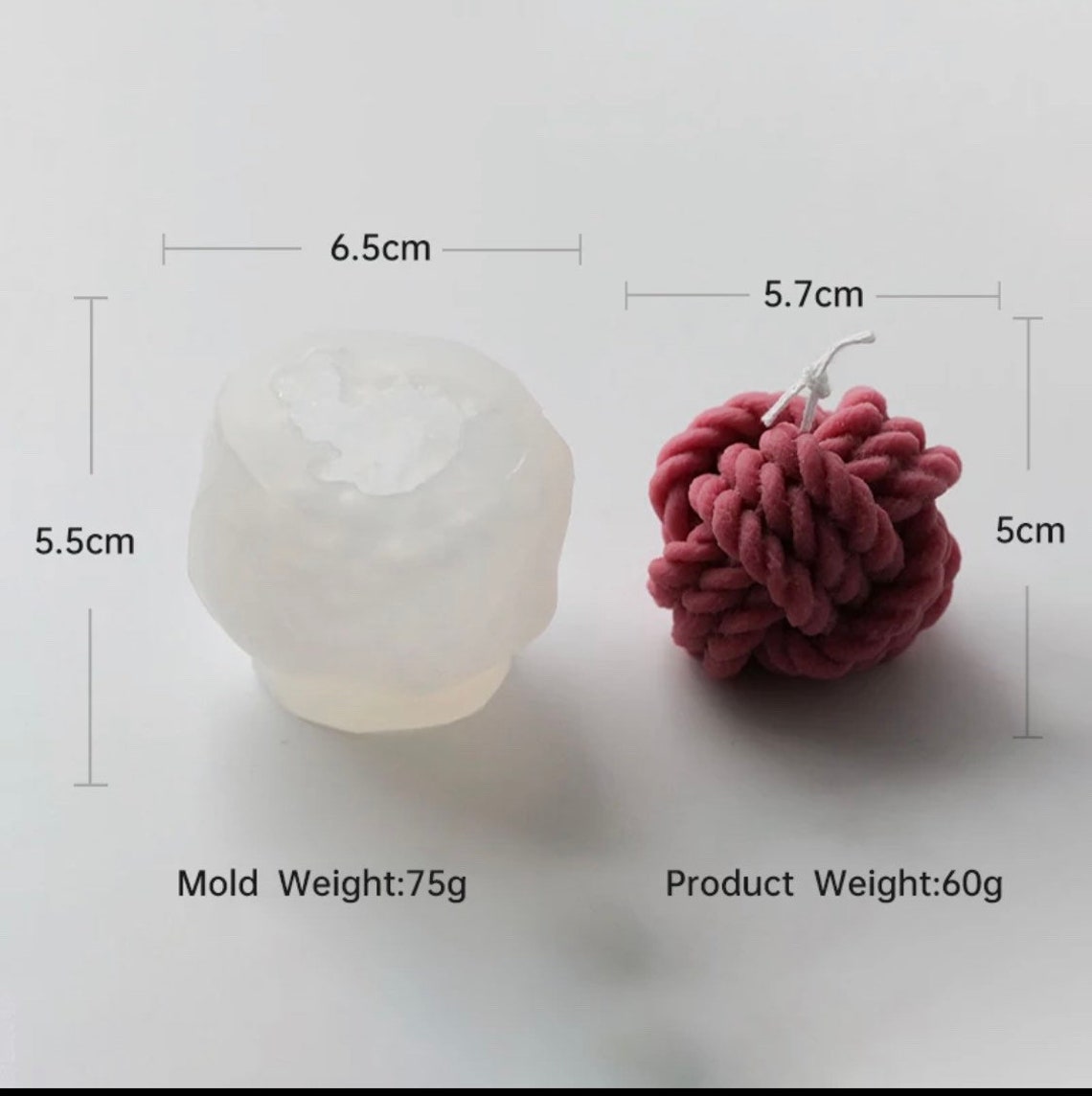 3D Wollen Ball Design Silicone Mould for Candles and Soaps - Etsy UK