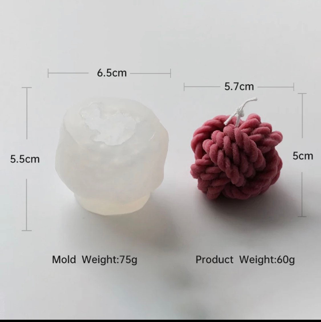 3D Wollen Ball Design Silicone Mould for Candles and Soaps - Etsy UK