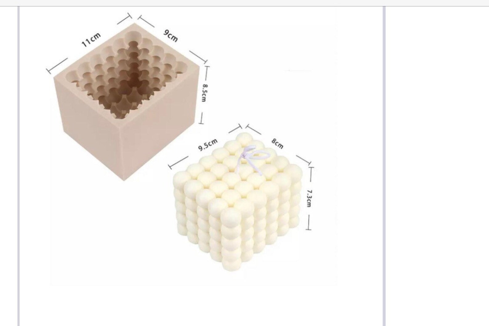 Large Sizes Giant Bubble Cube Candle Silicone Mold Handmade - Etsy UK