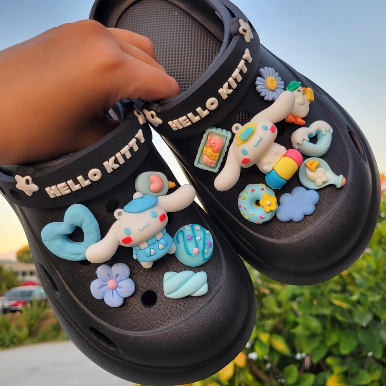 Cinnamoroll Sanrio Croc Shoe Charms Set, Kawaii Shoe Charms Aesthetic ...