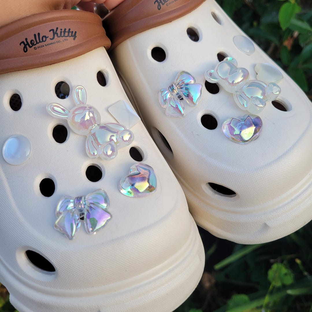 Iridescent Shoe Charms Set, Kawaii Shoe Charms Aesthetic, Cute Shoe ...