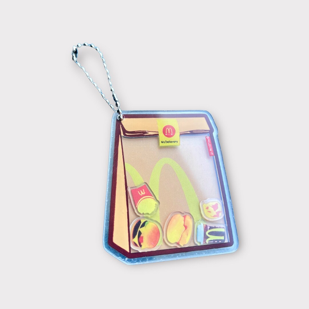 Mcdonalds Shaker Charm Keychain Plastic Acrylic Novelty Cute Couple ...