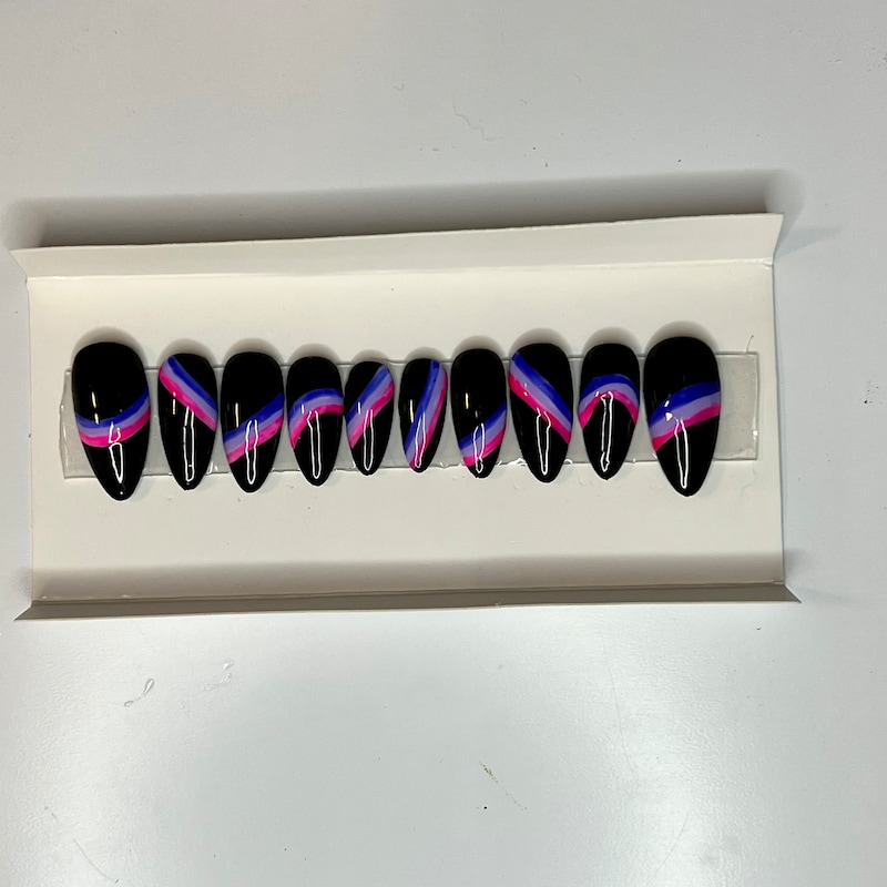Bisexual Nails - Etsy