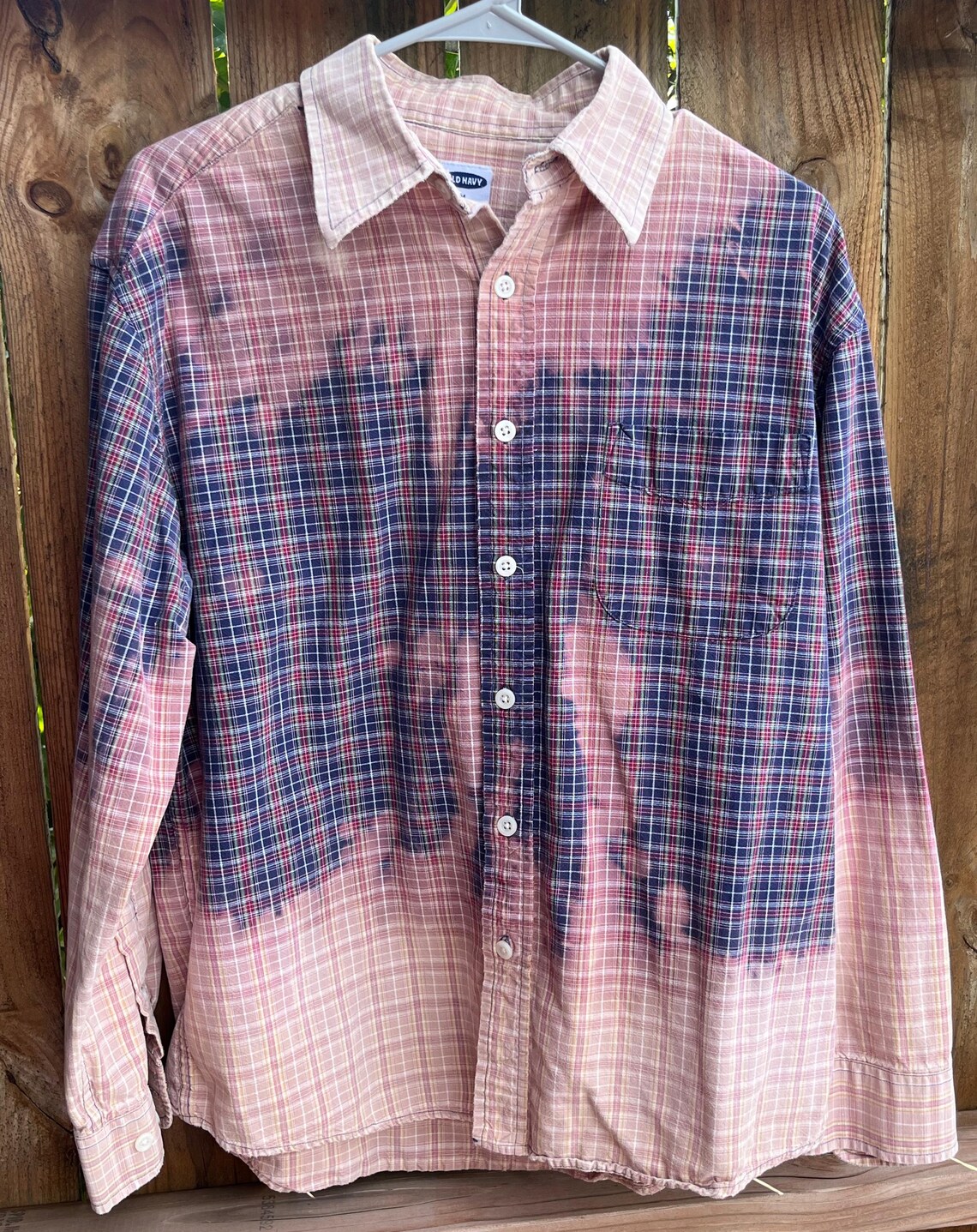 Bleached Flannel / Distressed Flannel Shirt / Grunge / Acid Washed - Etsy