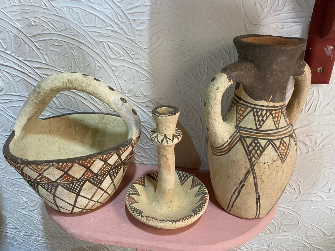 A Lovely Unique Vintage Collection of 3 Pieces of Moroccan Berber Rif ...