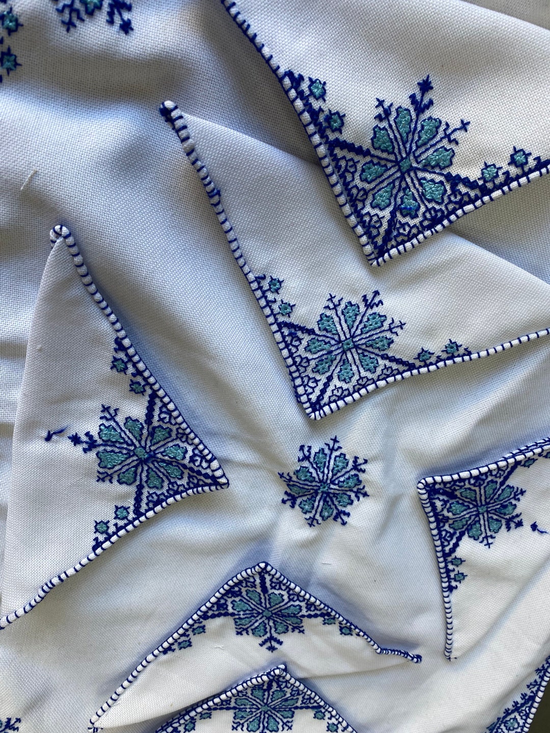 Moroccan Fez Handmade Embroidered Rectangle Cover for Tray With 6 ...